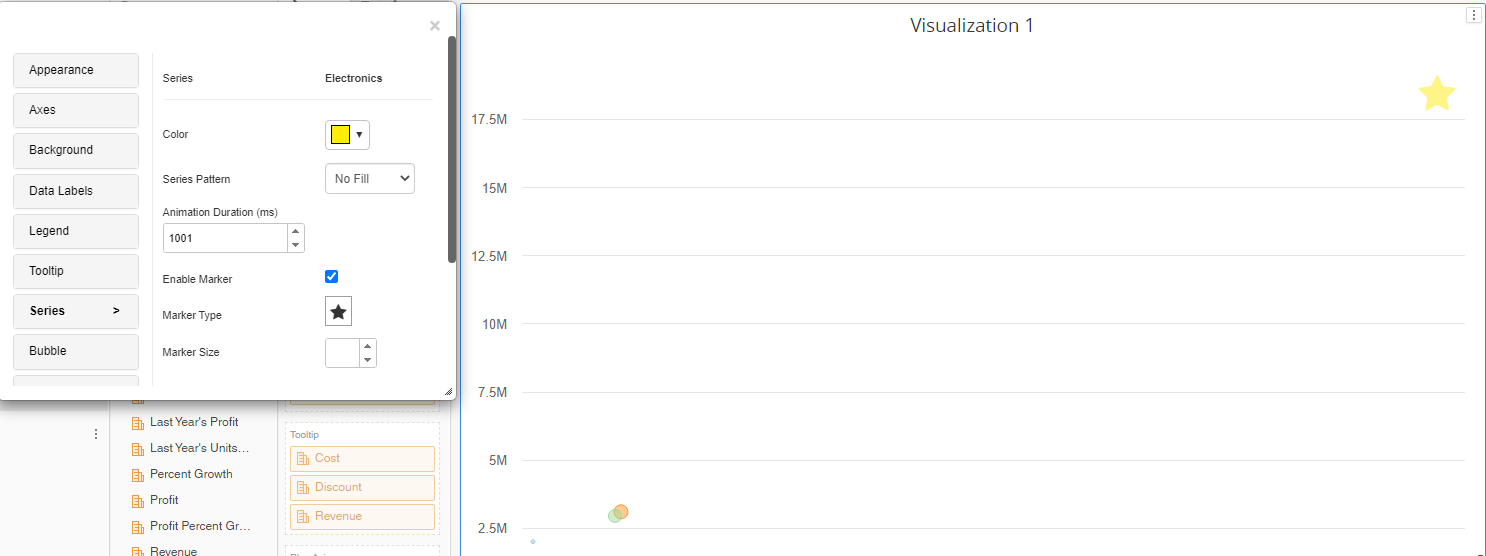 Bubble Chart Vitaracharts Custom Visuals Plugin For Microstrategy