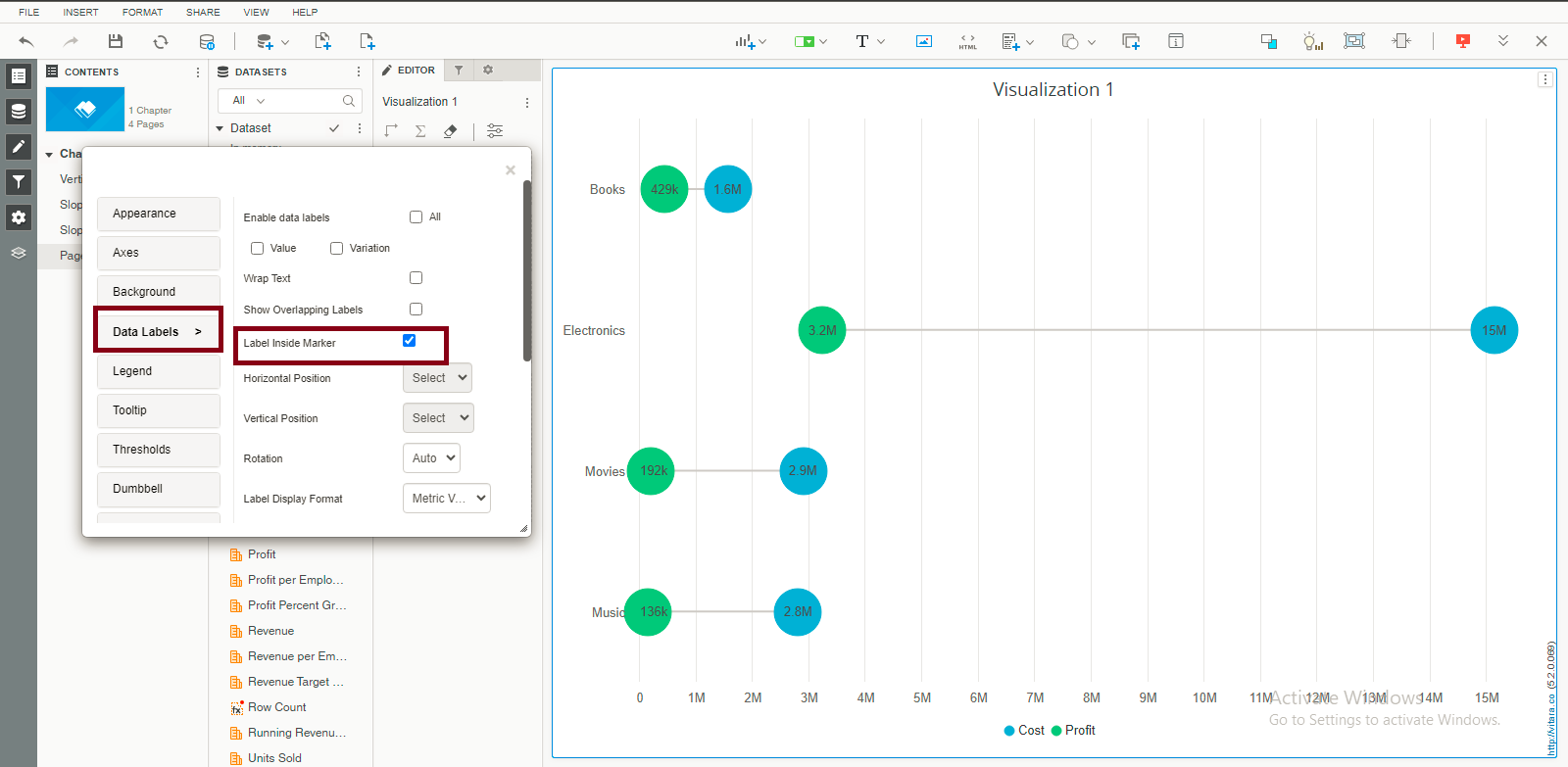 Dumbbell Chart Vitaracharts Custom Visuals Plugin For Microstrategy