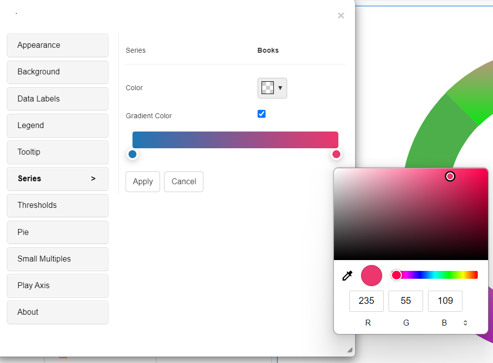 Pie Chart Vitaracharts Custom Visuals Plugin For Microstrategy Documentation