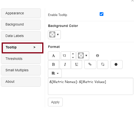 Simple KPI Chart | VitaraCharts - Custom visuals plugin for MicroStrategy - Documentation