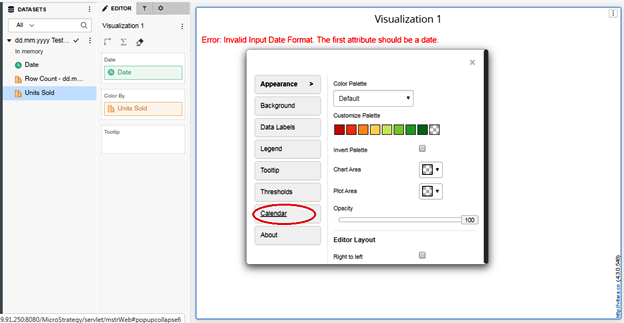Calendar Heatmap Chart | VitaraCharts - Custom visuals plugin for MicroStrategy - Documentation