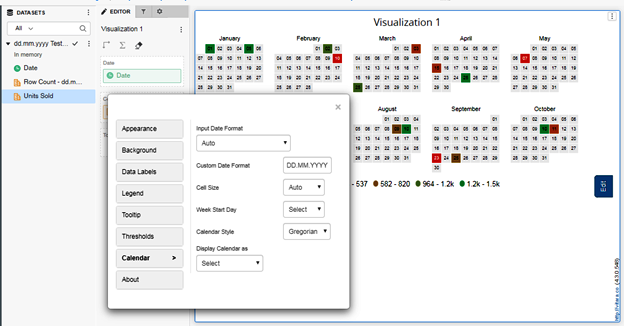 Calendar Heatmap Chart | VitaraCharts - Custom visuals plugin for ...
