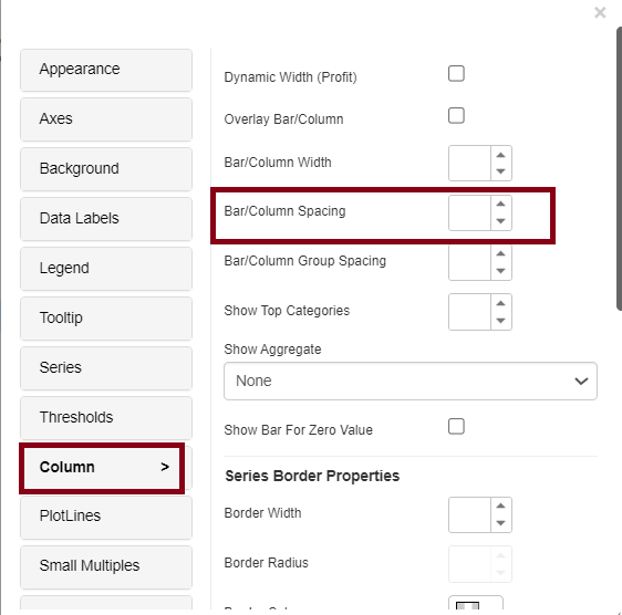 Bar/Column Chart | VitaraCharts - Custom visuals plugin for MicroStrategy - Documentation