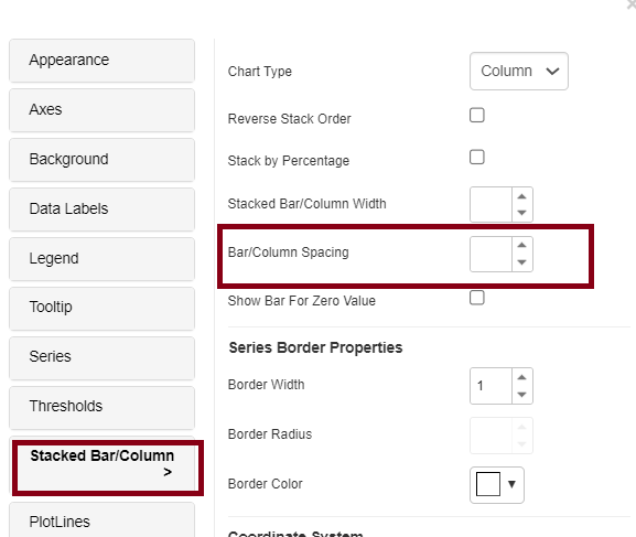 Stacked Column/Bar | VitaraCharts - Custom visuals plugin for MicroStrategy - Documentation