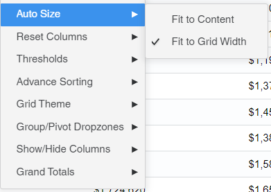 Context Menu | VitaraCharts - Custom visuals plugin for MicroStrategy - Documentation