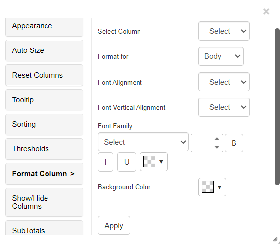 Format/Clear Format | VitaraCharts - Custom visuals plugin for MicroStrategy - Documentation
