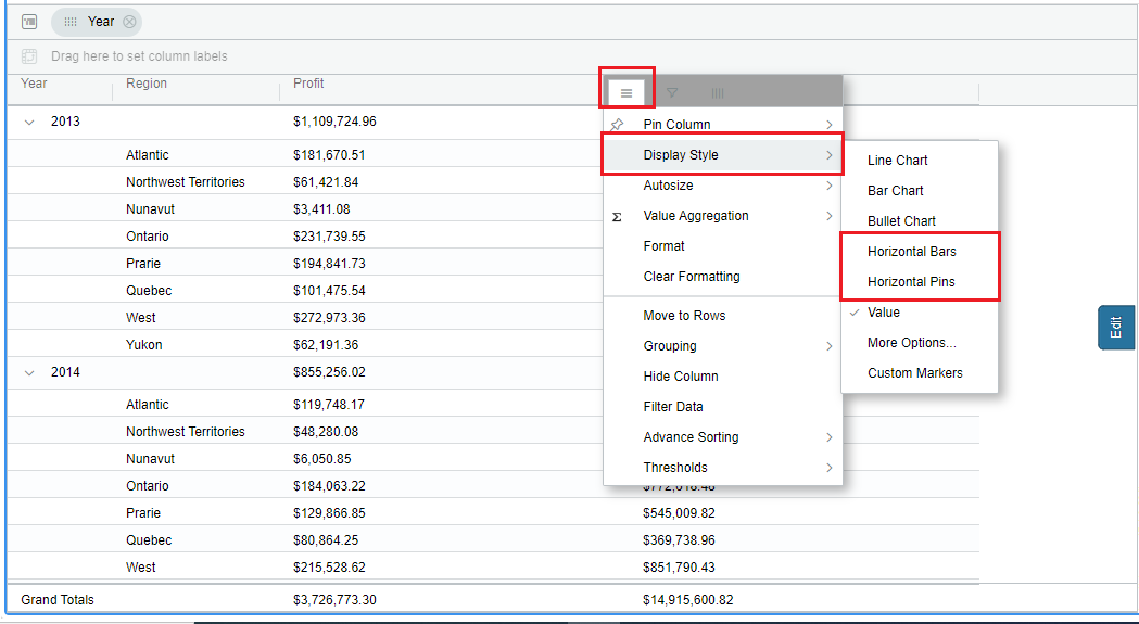 Horizontal Bars/Pins | VitaraCharts - Custom visuals plugin for ...
