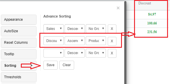 Sorting | VitaraCharts - Custom visuals plugin for MicroStrategy - Documentation