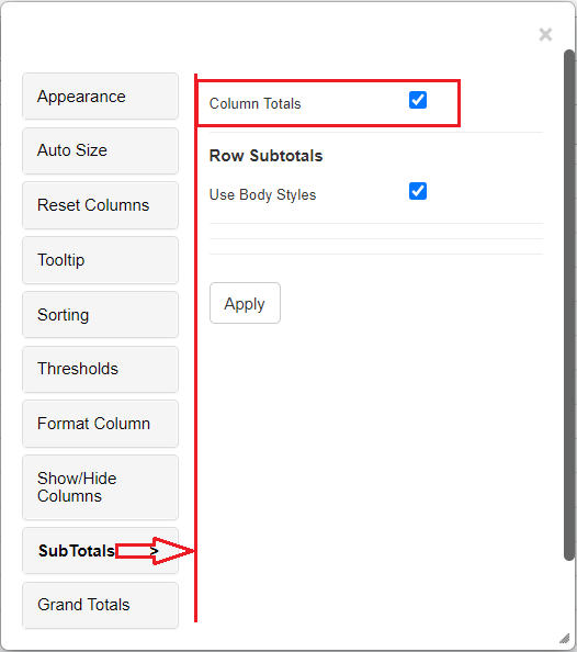 Column Totals | VitaraCharts - Custom visuals plugin for MicroStrategy ...